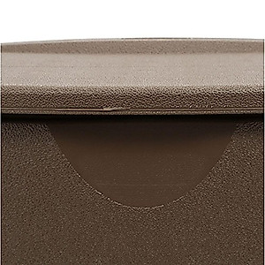 Rubbermaid Mini Resin Weather Resistant Outdoor Deck Box, 16" w x 14" d x 21" h, Mocha, Storage for Garden/Pool Accessories/Cushions, Indoor/Outdoor Home Organization Bin
