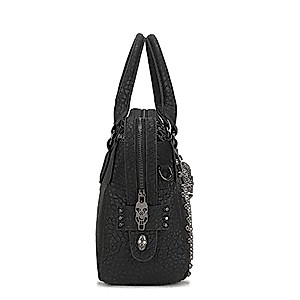 Downupdown Punk Skull Black Rivet Shoulder Bag Women Purse Casual Handbag