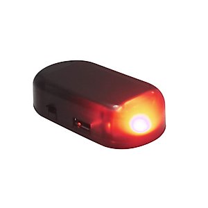 Yolu Car Solar Power USB Charging Anti-Theft Flashing LED Light Simulate Warning Security System Alarm Blinking Lamp (Red)