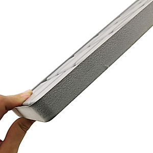 Tegg Bead Box 18 Grids Gray Flocked Bead Beading Jewelry Organizer Tray Container Storage for Bracelet Jewelry Making Design DIY Craft Panel