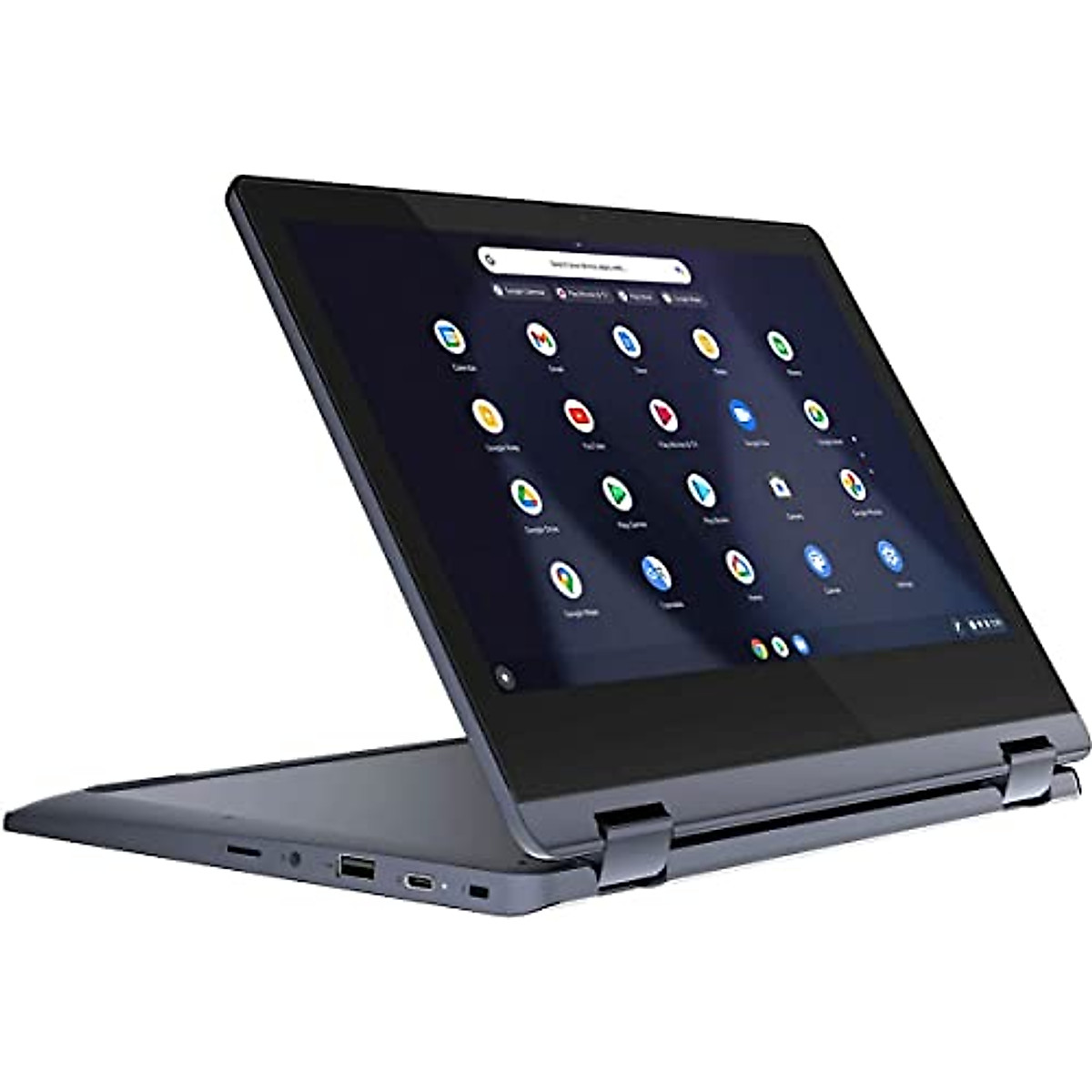 2022 Lenovo Flex 3 Chromebook 11.6" HD (1366 x 768) Touchscreen 2-in-1 Laptop, Mediatek MT8183 up to 2 GHz, 8 Cores, 4GB RAM, 64GB eMMC, 802.11AC WiFi, Bluetooth, Abyss Blue, Chrome OS, EAT Cloth