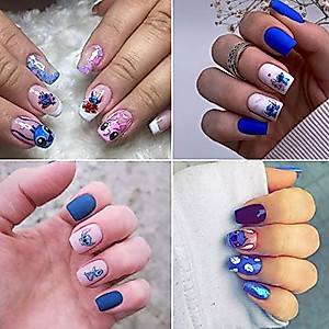 6 Sheets Cute Nail Art Stickers Nail Decals 3D Self-Adhesive Cute Nail Stickers Design Cartoon Nail Decals Kawaii Anime Nail Stickers Cute Nail Art Charm for Women Girls Nail Decoration