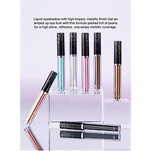 Sliver Gray Glitter Liquid Eyeshadow Stick, Metallic Shimmer High Pigmented Eyeshadow Gel Stick Shiny Glitter Eyeshadow Tube Long-lasting Waterproof Quick Drying Eyeshadow, Creates Smokey Eye Makeup & Multi-dimensional Eye Makeup (Sliver Gray)