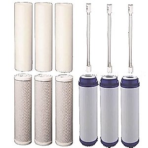 12 pc Replacement Water Filter Set for our 4 Stage UV Under Sink Filter System