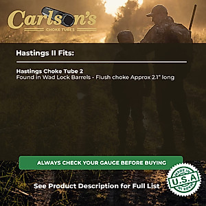 Carlsons Choke Tubes 12 Gauge for Hastings II [ Turkey | 0.660 Diameter ] Stainless Steel | Extended Turkey Choke Tube | Made in USA