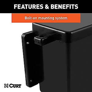 CURT 52022 6-Inch x 5-1/2-Inch x 3-1/4-Inch Lockable Trailer Breakaway Battery Case
