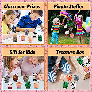 ChildFun 12 PCS Party Favors for Kids,3D Animal Pop Toys,Goodie Bags Stuffers for Kids,Pinata Stuffers Carnival Prizes,Fidget Toys Bulk,Prize Treasure Box Toys for Classroom,Suction Toys for Toddlers