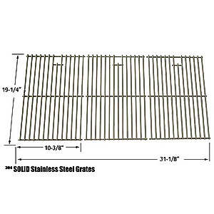 Repait Kit for 720-0709,720-0709B, 720-0727 Gas Grill Models Includes 5 Stainless Steel Burners, 5 Heat Shields and Stainless Cooking Grids, Set of 3