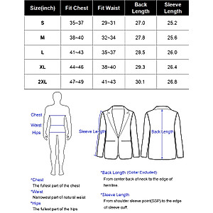 Men's One Button Blazer Jacket Party Suit Blazer Size M Navy Blue