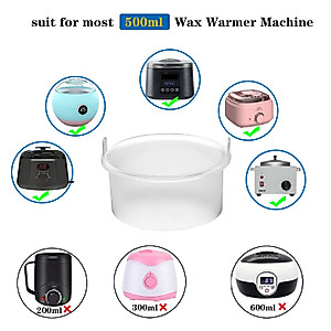 FA FIGHTART 2Pcs Silicone Wax Pot Bowl Container Can Flat Bottom with 1Pcs Wax Spatula Wax Replacement For Hair Removable