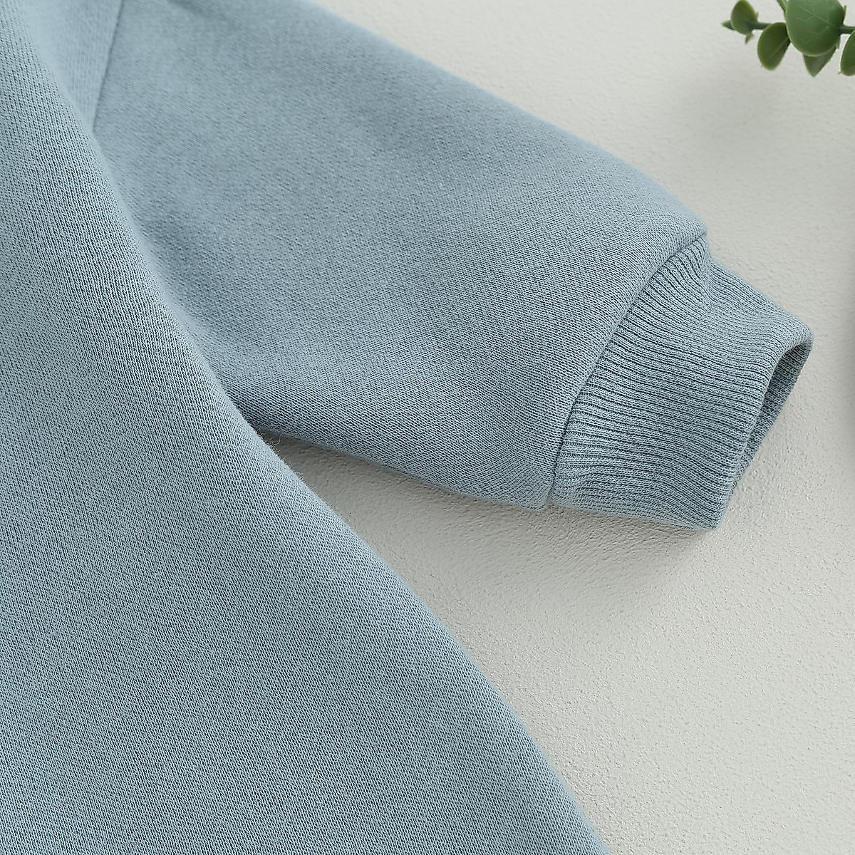 Twopumpkin Newborn Baby Boy Warm Sweatshirt Onesie Romper Long Sleeve Fleece Sweater Jumpsuit Winter Snow Outfit Clothes (Warm Fleece Little Dude Blue, 6-12 Months)