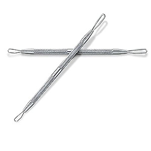 Professional Blackhead Remover Blemish Extractor Tool - Pimple Comedone Removal 2-in-1 Stainless Steel Pimple Popper(2pcs)