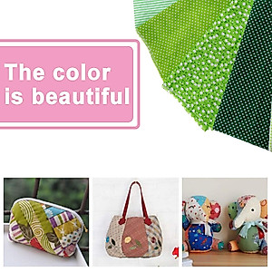 Create idea 8Pcs 50x50cm Green Field Patchwork Fat Quarters Quilting Quilting Prints Cotton Fabric Bundles Squares DIY Sewing Pastoral Style