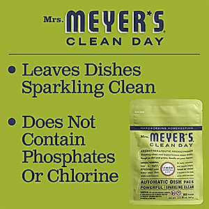 MRS. MEYER'S CLEAN DAY Automatic Dishwasher Pods, Lemon Verbena, 20 Count