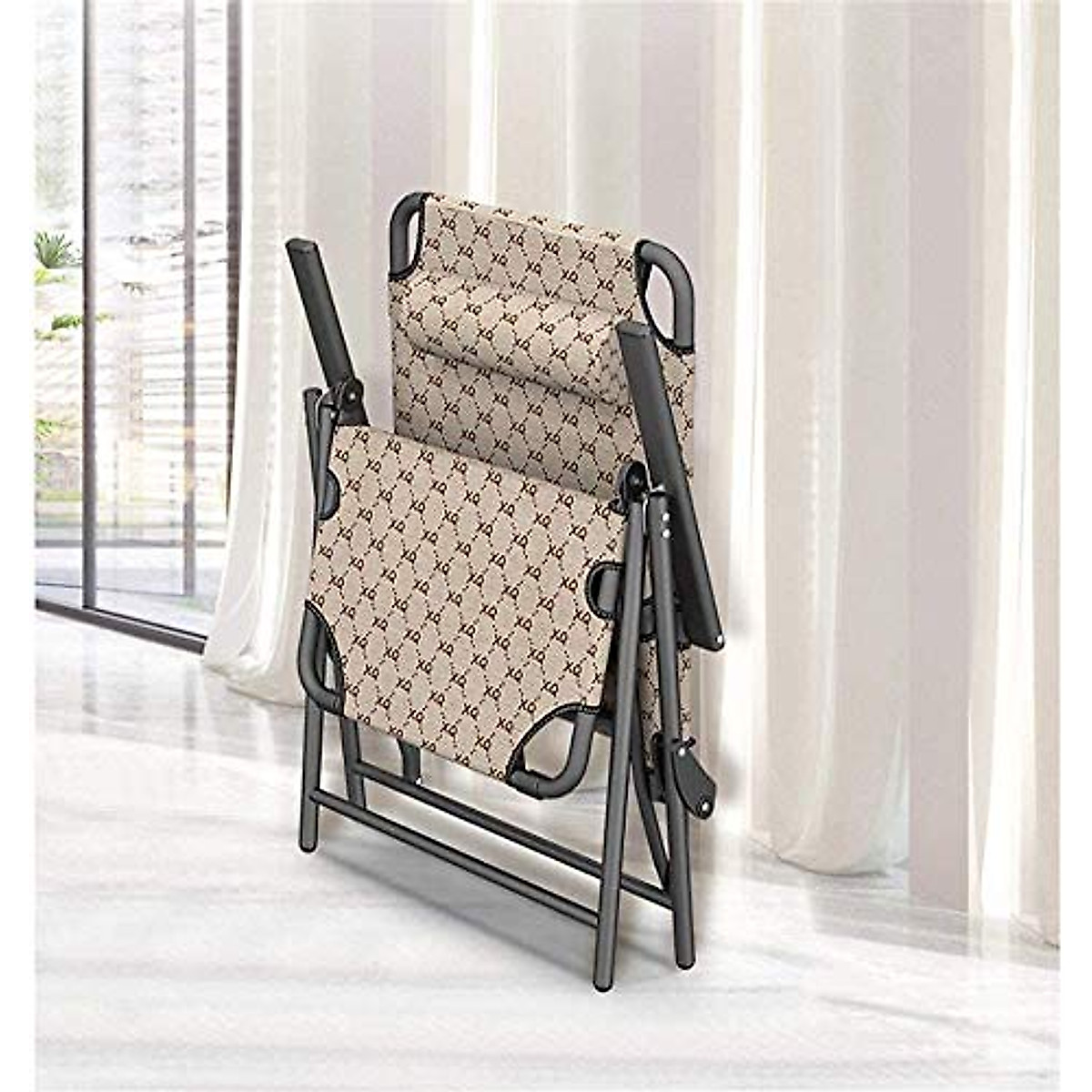 ガードレール Recliners Folding Portable Ultralight Single Garden Loungers Recliners 10 Positions Adjustable Sun Lounger Chair