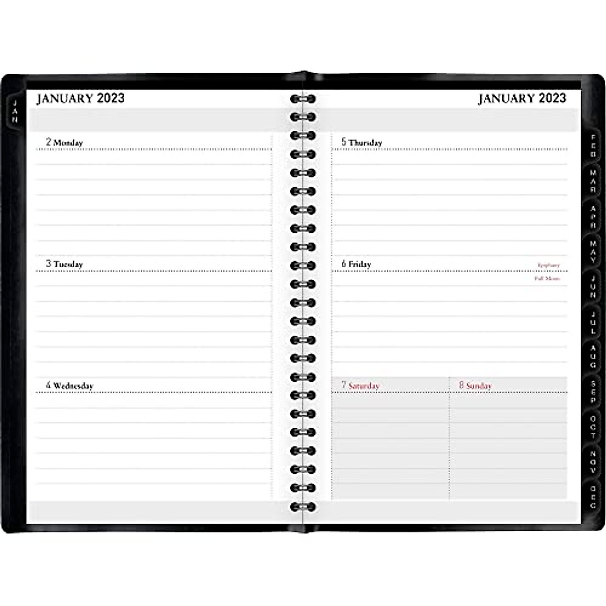 Office Depot® Brand Weekly/Monthly Planner, 5" x 8", Black, January To December 2023, OD711400