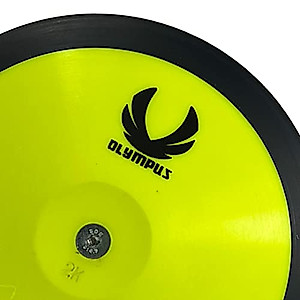 Olympus Preliminary Discus 2kg -1.6kg - 1kg Low-Spin Discus, 65-70% Rim Weight - World Athletics Approved Track & Field Throwing Discus for High School & College Athletes (1.6, kilograms)