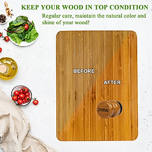Cutting Board Oil Wax Applicator, Butcher Blocks Oil Cream Wood Applicator for Food Grade Mineral Oil, Countertops, and Bamboo Cutting Board, Wooden Utensils(Nature)