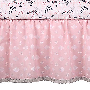 Lambs & Ivy Forever Friends 4-Piece Nursery Crib Baby Bedding Set - Blue, Pink