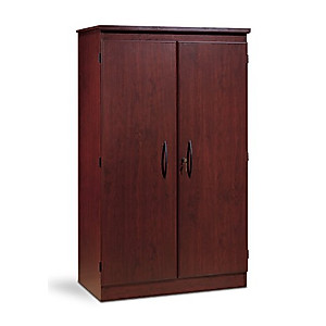 South Shore Tall 2-Door Storage Cabinet with Adjustable Shelves, Solid Black