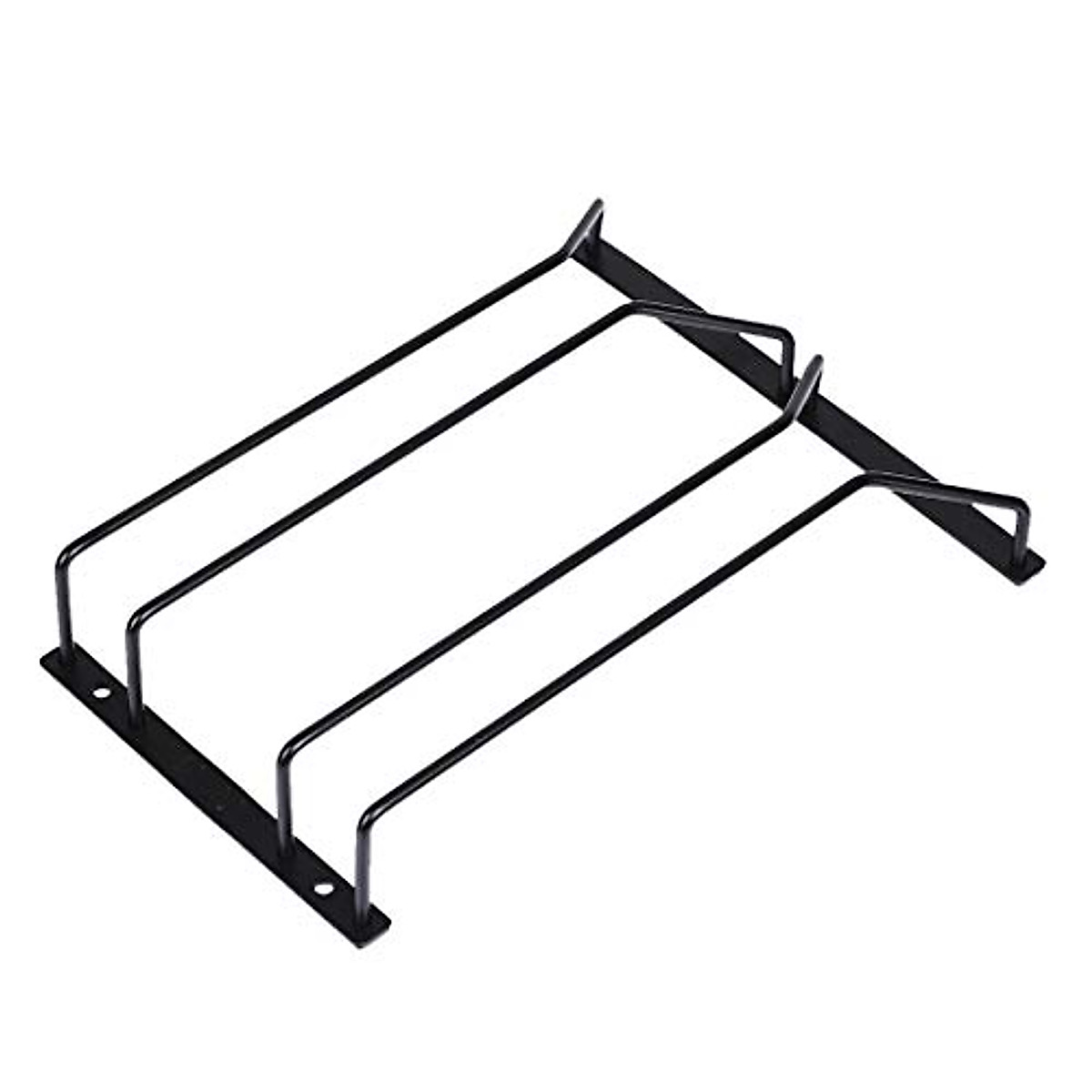 Dianoo Wine Glass Holder, Stemware Rack, Wine Glass Rack Under Cabinet With Screws, 27cm 2 Rows Black