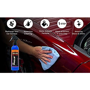 PROJE' Premium Car Care Show Shine - Waterless Wash & Quick Detailer - High Gloss Detail Spray - Enhances Shine of Top Coat Wax or Ceramic Coating - Safe On All Surfaces - 8 fl oz
