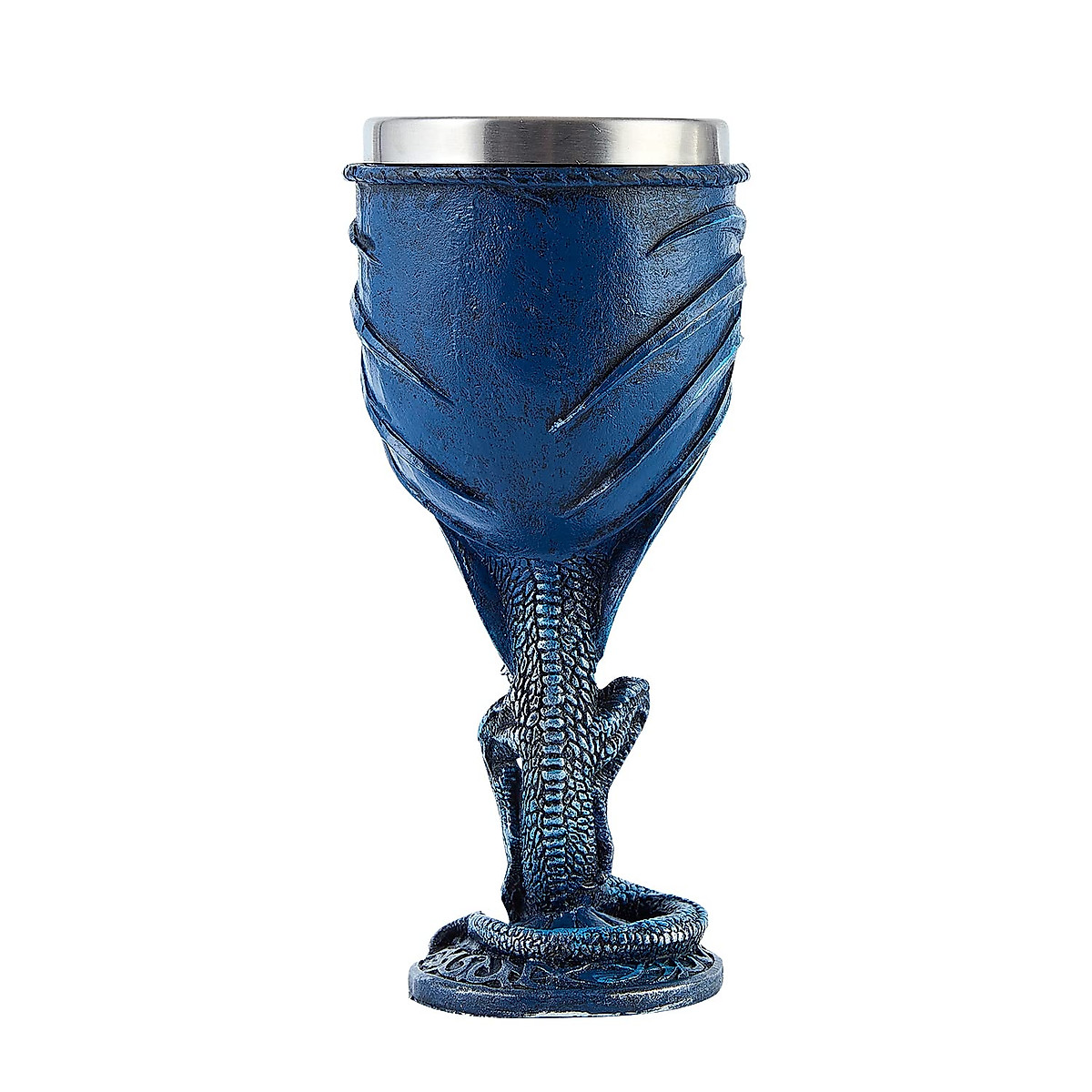 Ottalent Blue Dragon Goblet Stainless Steel Dungeons and Dragons Gift Chalice Wine Goblet 7 oz. (Blue Sword Dragon)