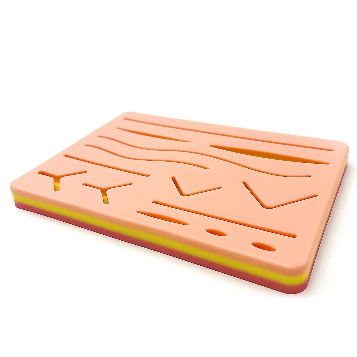 Complete Suture Practice Kit for Suture Training, Including Large Silicone Suture Pad with pre-Cut Wounds and Suture Tool kit (52 Pieces) Including Case, 3rd Generation Model. (Education Use Only)