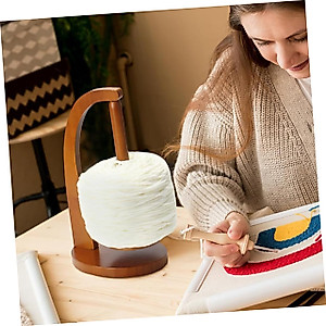 VILLFUL Wooden Yarn Spool Tool Sewing Thread Holder Household Wood Thread Rack Thread Storage Stand Yarn Spool Holder Wooden Thread Holder DIY Spool Holder Magnet Manual Sewing Thread Rack