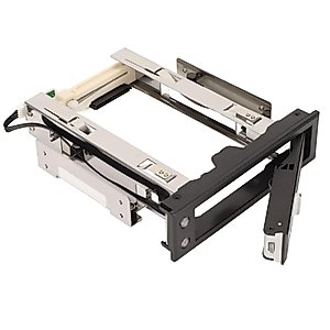 Aluminium Trayless Hot Swap Mobile Rack Backplane Single Bay Internal HDD Enclosure, Support SATA I/II/III 6Gbps for 3.5" Hard Drive SSD and 5.25" Floppy Drive