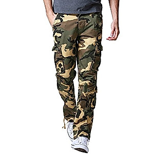Match Men's Wild Cargo Pants(28,Khaki camo)