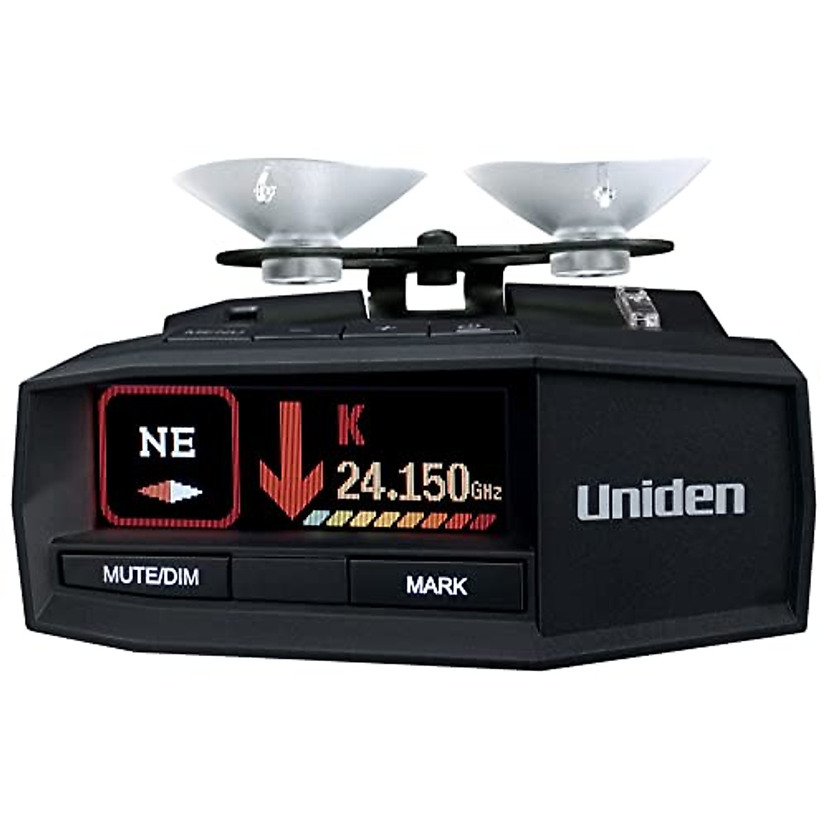 UNIDEN R8 Extreme Long-Range Radar/Laser Detector, Dual-Antennas Front & Rear Detection w/Directional Arrows, Built-in GPS w/Real-Time Alerts, Voice Alerts, Red Light Camera and Speed Camera Alerts