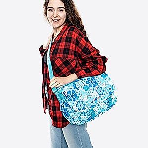 J World New York Terry Cute Messenger Bag for Women Kids School, Black, One Size