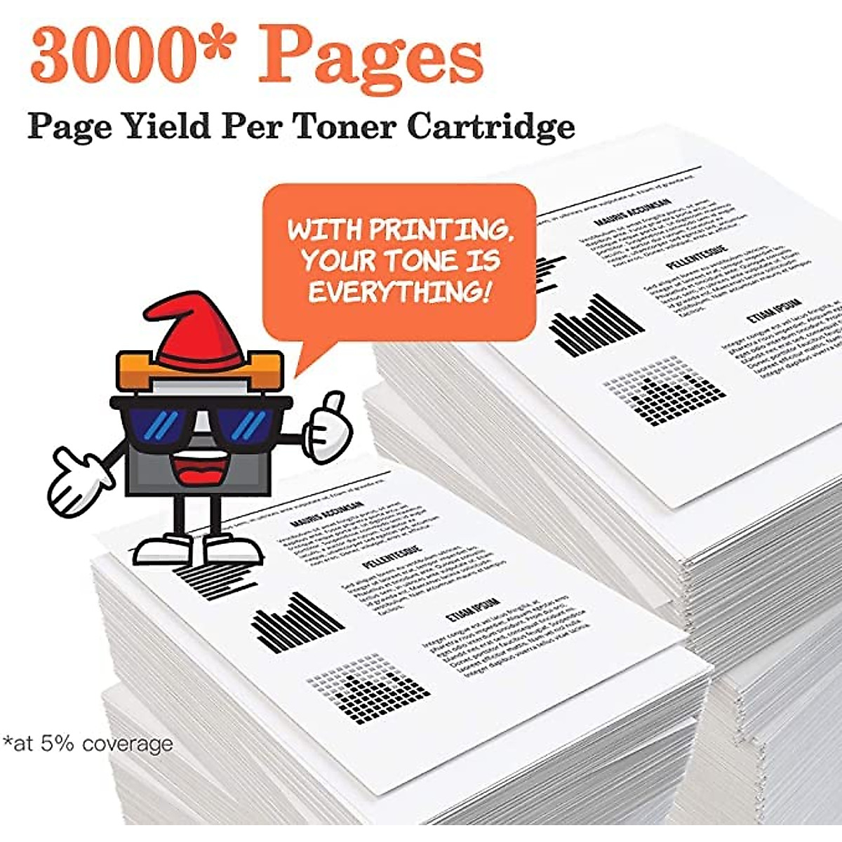 TONERNEEDS TN 660 Toner Cartridge - Black Ink Replacement Cartridges for TN660 & TN630 - High Yield Use - Compatible with Brother Printer HL-L2300D, HL-L2340DW, MFC-L2680W, MFC-L2740DW - (Pack of 4)