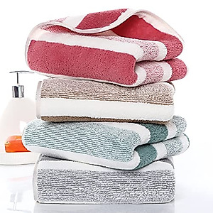 SOFTBATFY Soft and Fluffy Microfiber Hand Towel Face Towels Set 4Pack, 14inch x 30inch - Quick Drying Microfiber Towels - Use for Bathroom, Shower, Spa