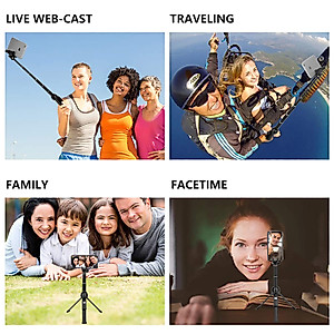 Selfie Stick, Professional 45-Inch Selfie Stick Tripod, Extendable Selfie Stick with Wireless Remote & Tripod Stand for iPhone 14 13 12 11 pro Xs Max Xr X 8 7 6 Plus/Samsung Galaxy Note 9/S9 Plus More