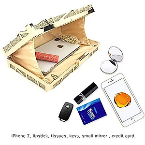 Women Evening Clutch Bag Exquisite Metal Hollow Out Design Evening Purse Wedding Bridal Handbag