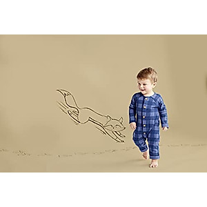 Mud Pie Baby Boys Boy Waffle Check Bodysuit, Blue, 3-6 Months, Blue, 3-6 Months US