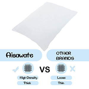 Aisawate 100% Cotton Toddler Pillowcase/Travel Pillowcase Pack of 2 Set 14x20 Inches with Envelope Closure - Hypoallergenic, Soft & Breathable Kid Pillow Case Cover Solid White