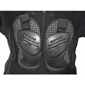 TDPRO Kids Full Body Armor Protective Jacket | Children Breast Chest Spine Protector Motorcycle Motocross Dirt Bike Racing Skiing Skating Sports ATV Safety Gear Guard Black (M)