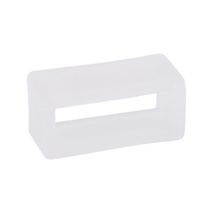 uxcell Watch Band Strap Loops, Rubber Replacement Fastener Rings Silicone Watch Holder Keeper for 16mm Width Watch Band, Transparent 4 Pcs