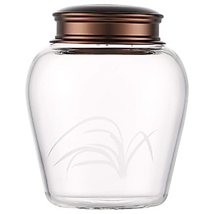 Kitchen Food storage jar Double-sealed aluminum alloy lid glass jar 500ml，16.9oz Storage cans for nuts, coffee beans and scented tea