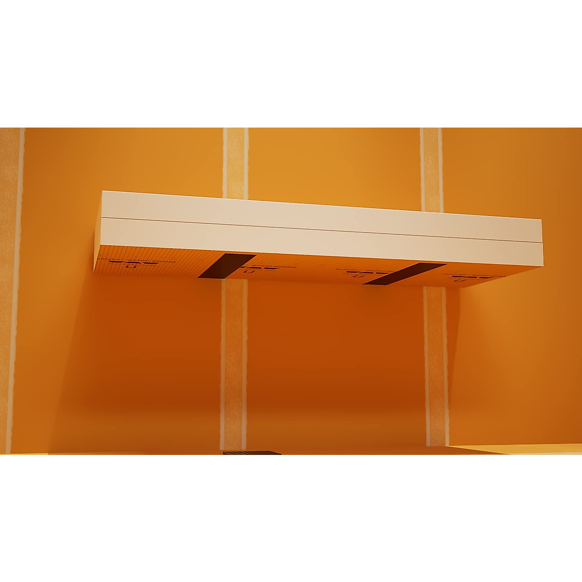 Floating Shower Bench Kit with Orange XPS Waterproof Board - Original Shower Bench Bracket® (14x24)