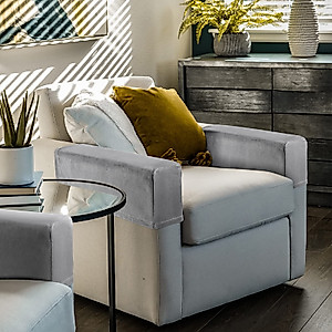 2Pcs Light Grey Armrest Covers, Washable Stretch Couch Arm Covers Couch Sofa Armchair Slipcovers for Chairs Sofa Furniture Protector Recliner Sofa