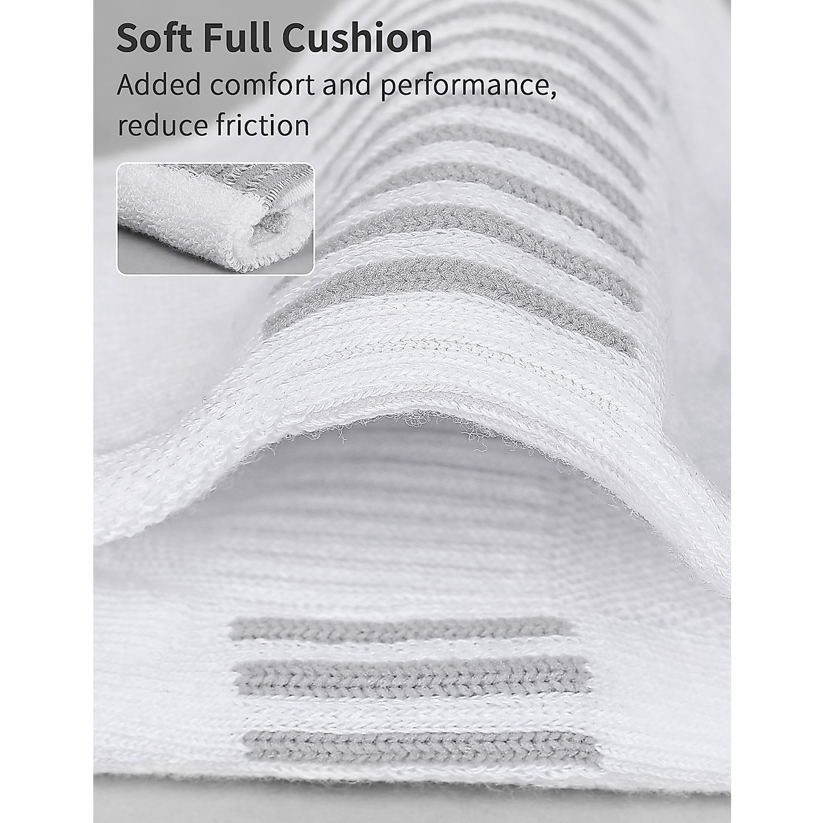 Airacker No Show Socks Womens Athletic Cushioned Low Cut Sports Running Ankle Socks for Women 6 Pairs