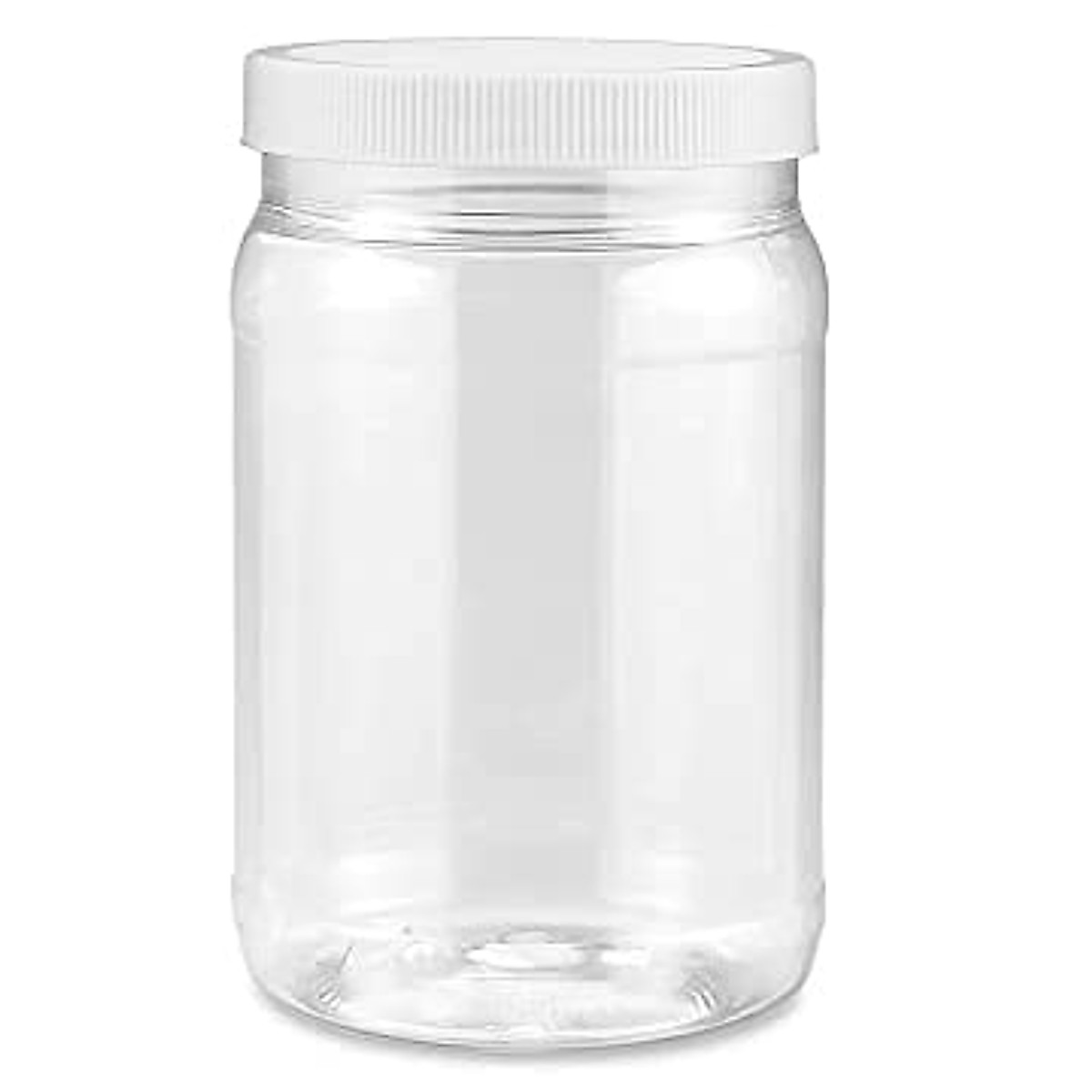 Smart Solutions Clear Plastic Mason Jars (18 oz 24 pack) | With Screw-On Airtight Lids | Refillable | No BPA | Perfect for Crafts, Herbs, Slime, Food & Liquids | Made in USA