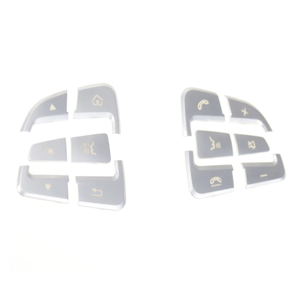 EKoKim Car Styling Steering Wheel Button Covers Trim Stickers Compatible with Mercedes Benz GLC A C Class W205 X253 CLA C177 GLA X156 Accessories