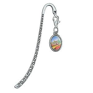 The Wizard of Oz Ruby Slippers Logo Metal Bookmark Page Marker with Oval Charm