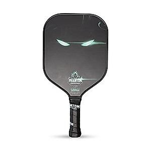 Phantom SAVAGE 13mm Carbon Fiber Wide Body Pickleball Paddles - Max Grit and Spin - USAPA Approved – Pickleball Rackets - Pickle-Ball Equipment with Polypropylene Core – Lightweight (Green)