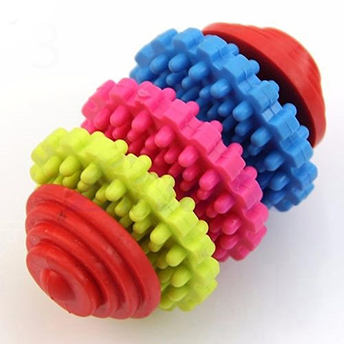 ulafbwur Pets Dogs Puppy Colorful Rubber Dental Teething Healthy Teeth Gums Chew Toy Flimikun